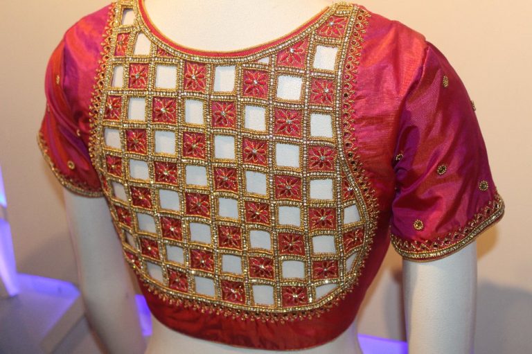 25 Cut Work Blouse Designs for Modern Brides Front & Back Design