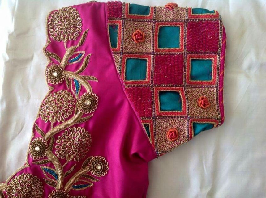 25 Cut Work Blouse Designs for Modern Brides Front & Back Design