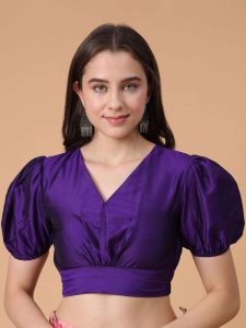 Top Trending V Neck Blouse Designs for Front and Back