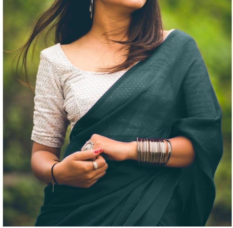 Latest Cotton Saree Blouse Designs for Women Front and Back