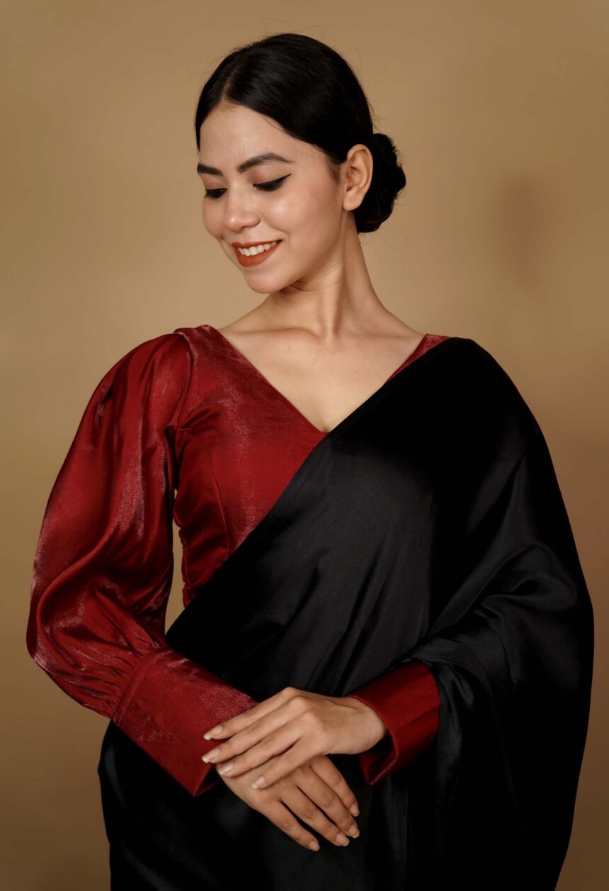 Simple Office Wear Blouse Designs Blend of Comfort and Style Front and Back