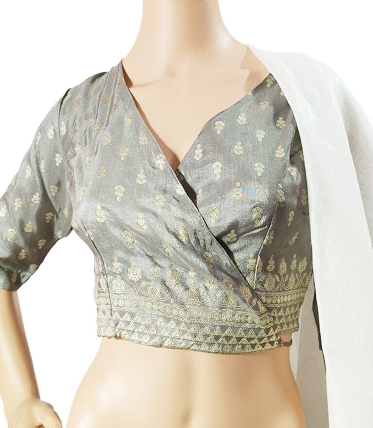 25 Stunning Half Collar Blouse Designs to Elevate Your Saree Look