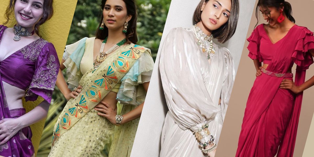 Explore the Beauty of Frill Blouse Designs Front and Back Side