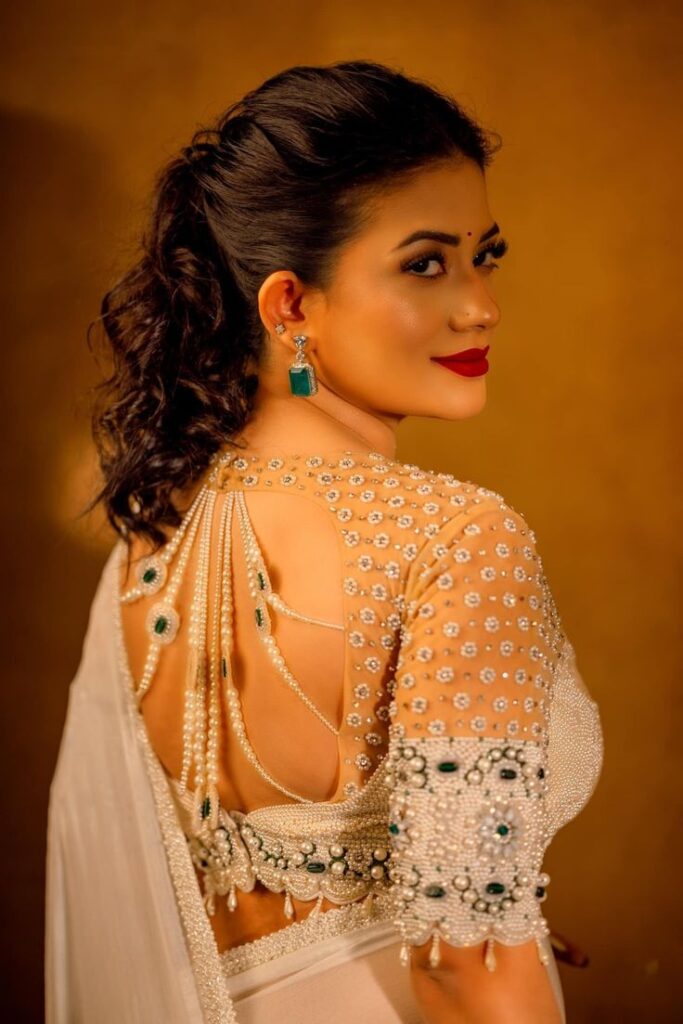 20 Stunning Back Net Work Blouse Designs for Every Occasion