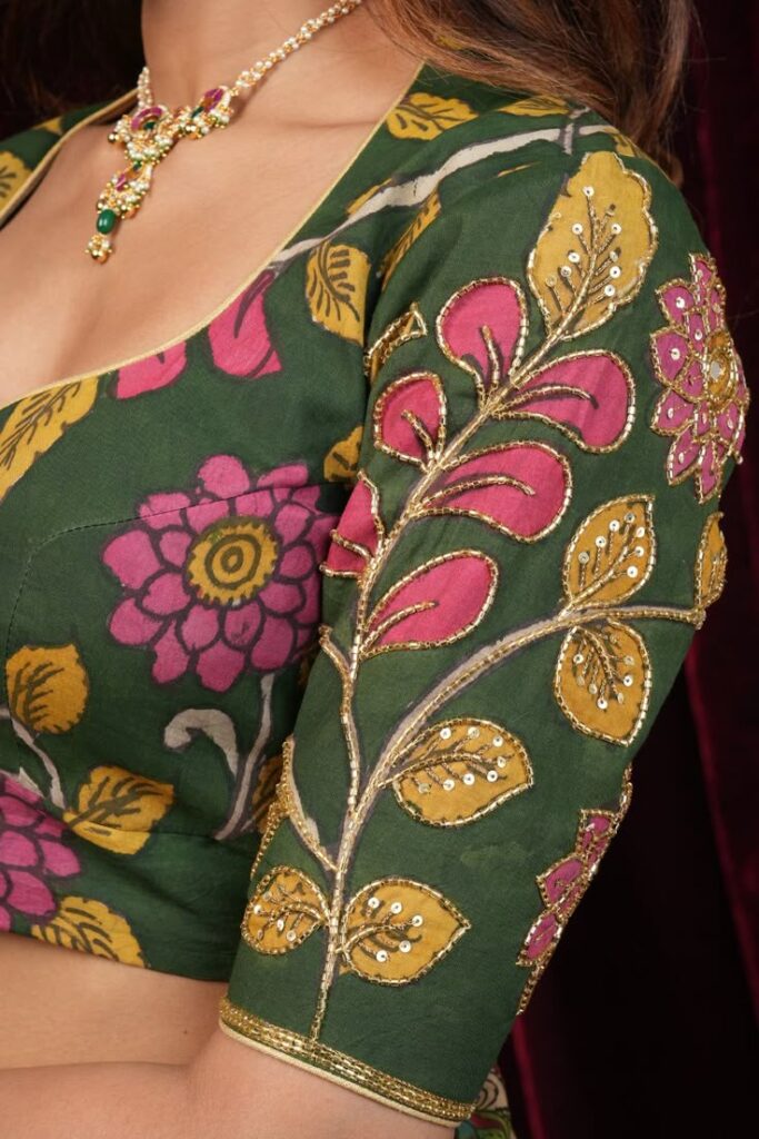 Top 15 Khatli Work Blouse Designs for a Royal Ethnic Look