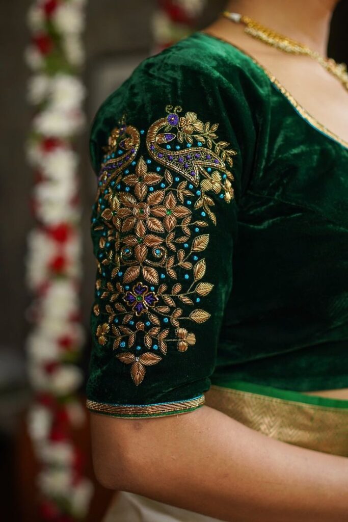 Top 15 Khatli Work Blouse Designs for a Royal Ethnic Look