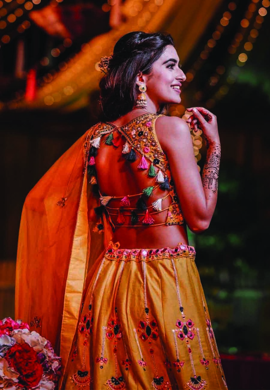 Top 20 Colorful Blouse Designs for Mehndi Ceremony | Designerblouse