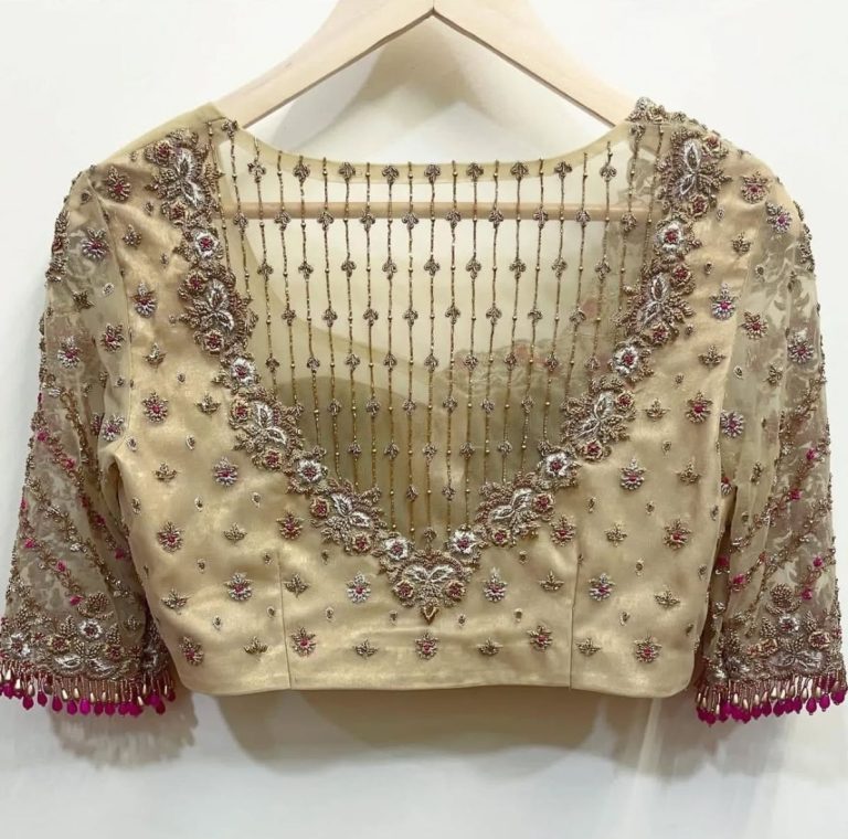 Top 20 Latest Stone Work Blouse Designs for Weddings and Parties