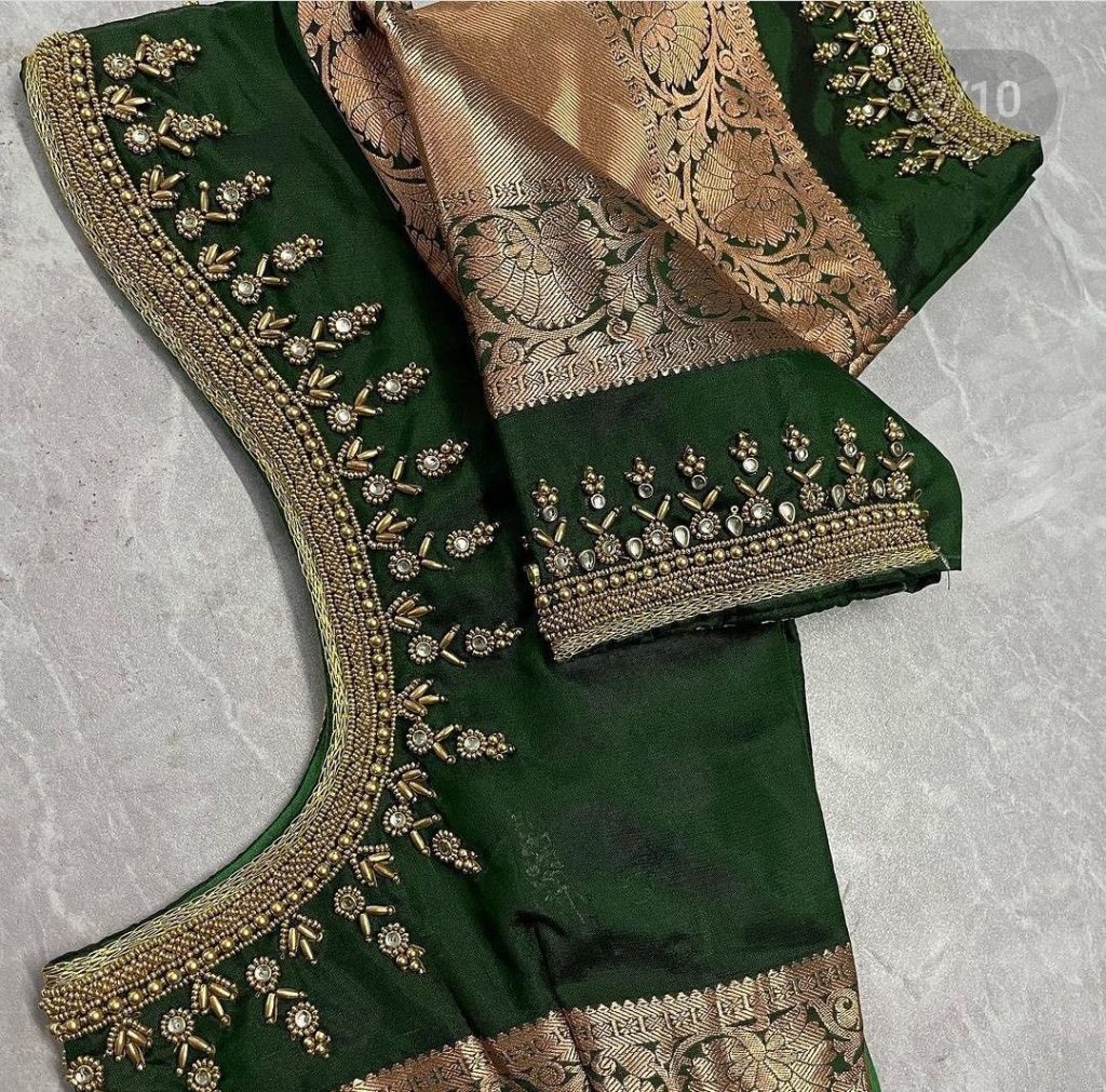 Top 20 Latest Stone Work Blouse Designs for Weddings and Parties
