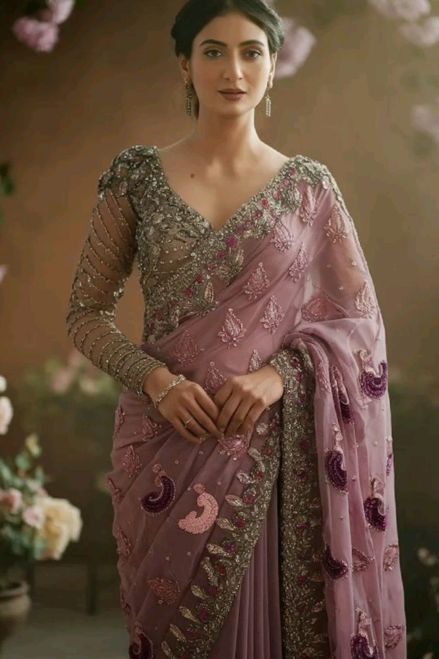 Top 15 Diamond Work Blouse Designs for Brides | Designerblouse